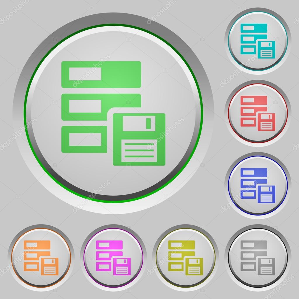 Backup push buttons Stock Vector Image by ©renegadehomie #96610642