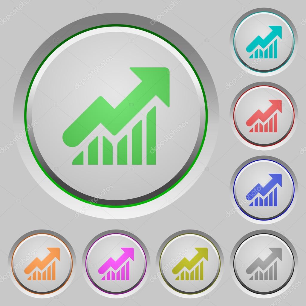 Rising graph push buttons Stock Vector by ©renegadehomie 96813964