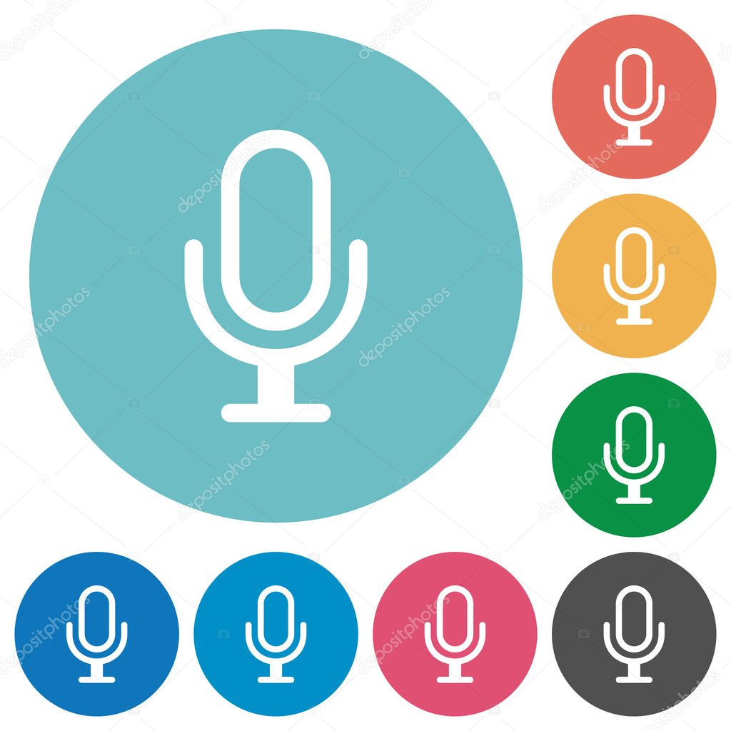 Flat microphone icons Stock Vector by ©renegadehomie 97223768