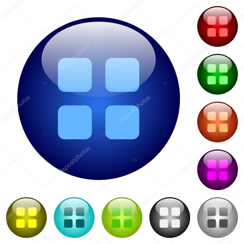 Color large grid view glass buttons Stock Vector Image by ...