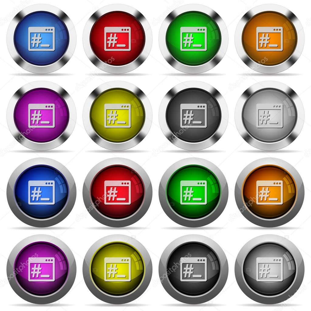 Conjunto de botones de terminal raíz Linux Vector de Stock de ...