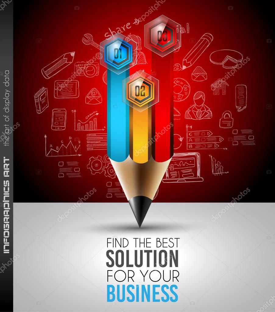 Clean Infographic Layout Template Stock Vector by ©DavidArts 101567280