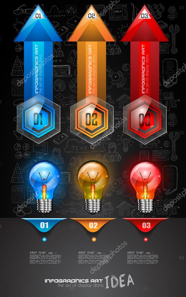 Infographics complex layout with option buttons Stock Vector by ...