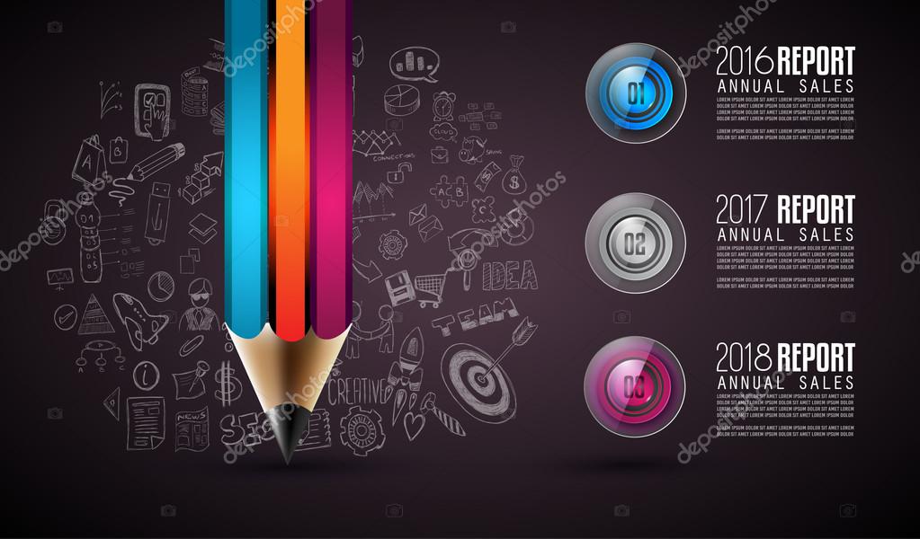 Clean Infographic Layout Template — Stock Vector © DavidArts #118932026