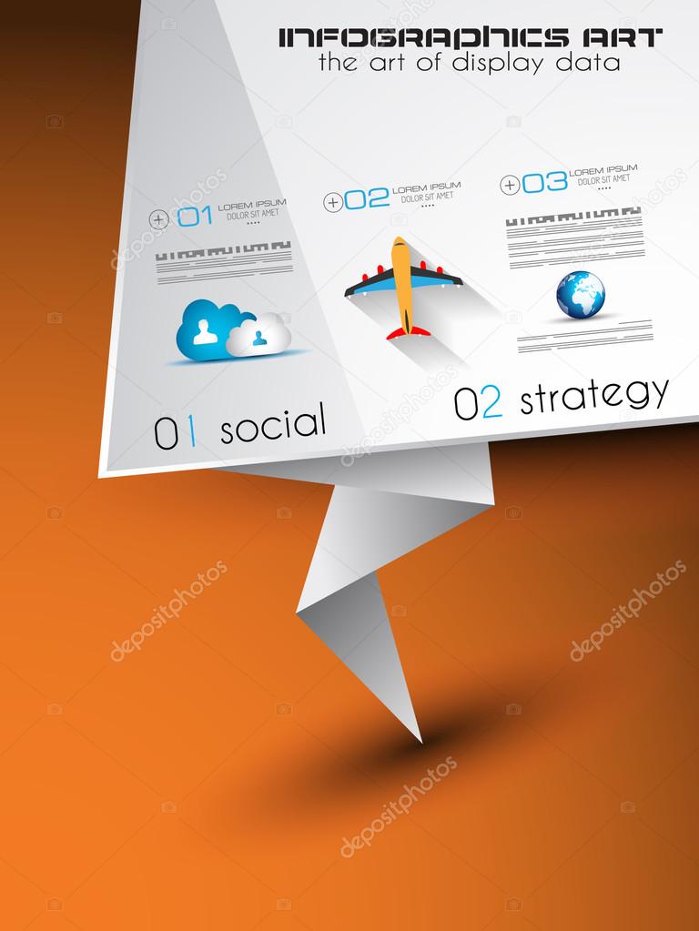 Origami Flat style flyer design Stock Vector Image by ©DavidArts #62157147