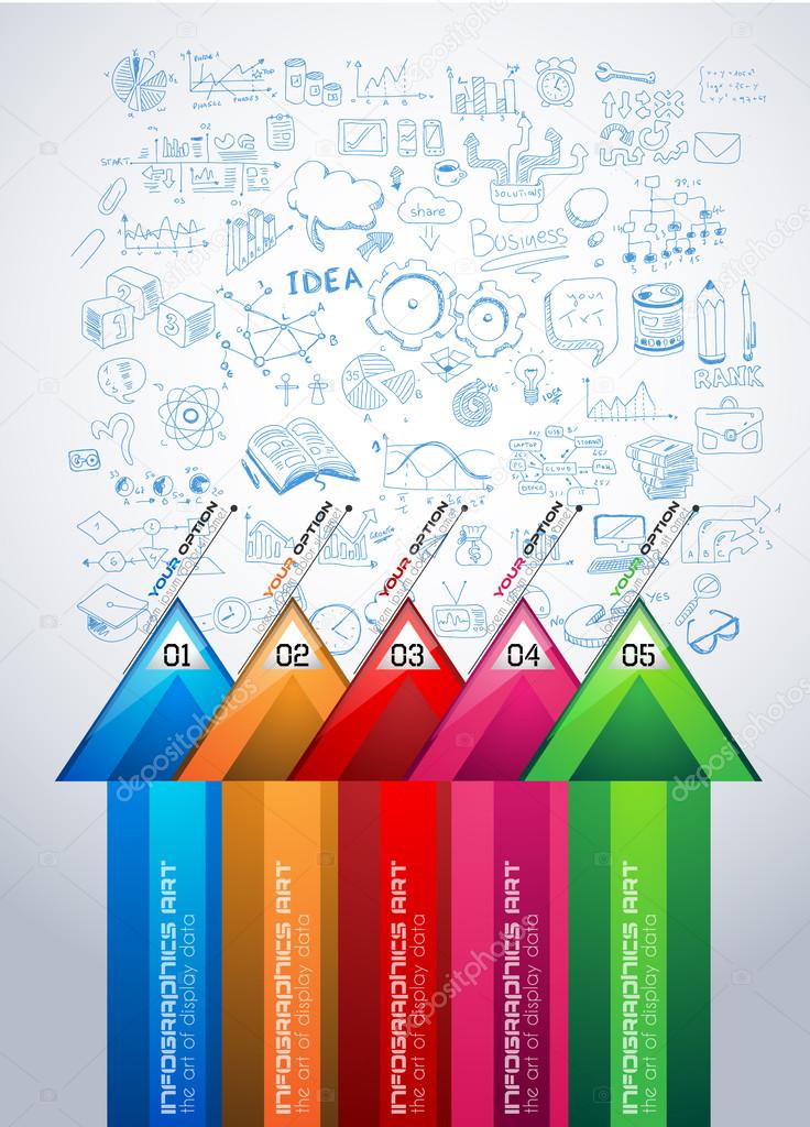 Infographic Layout background with graphs sketches Stock Vector Image ...