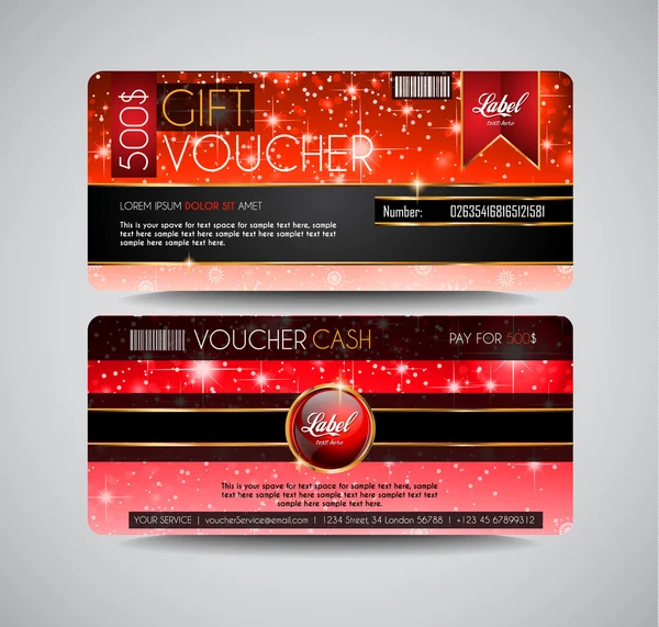 Voucher Gift Card layout template Stock Vector by ©DavidArts 92072100