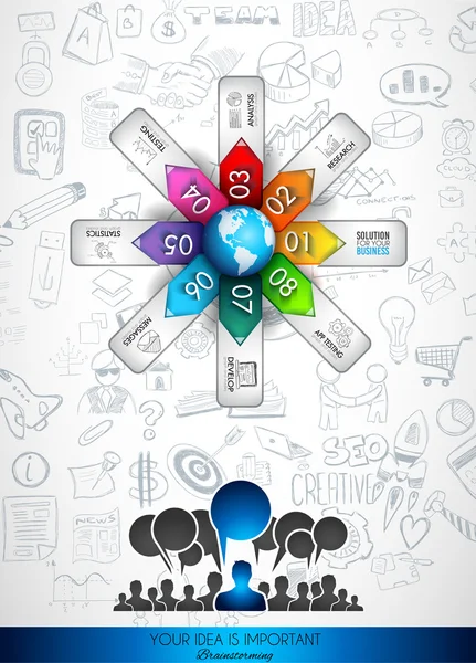 Clean Infographic Layout Template for data - Stock Image - Everypixel