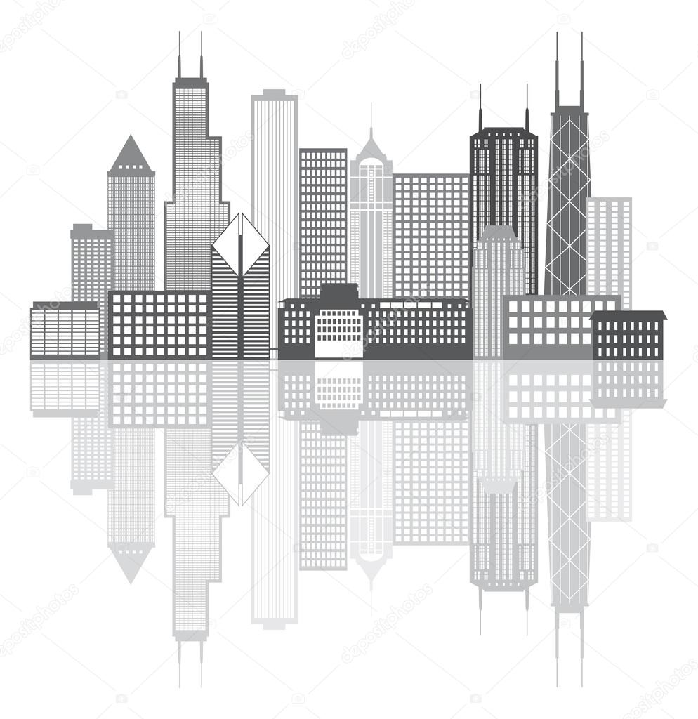 City Skyline Outline Simple