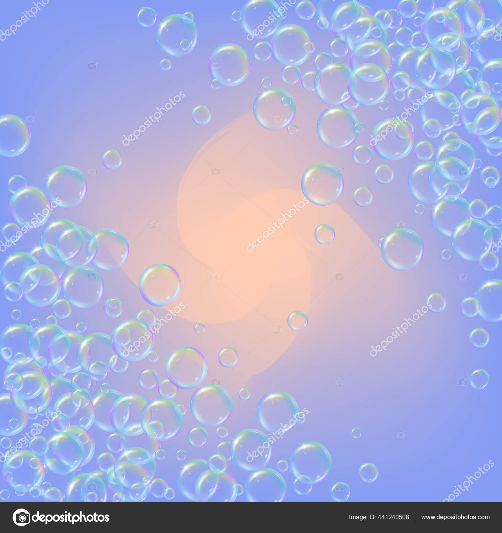 Foamy Soap Bubbles Background