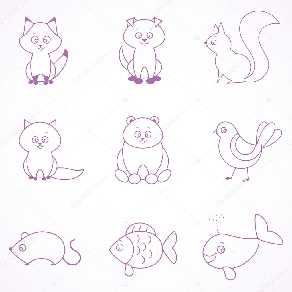 Animal lines Stock Vector Image by ©Lianka #57661789