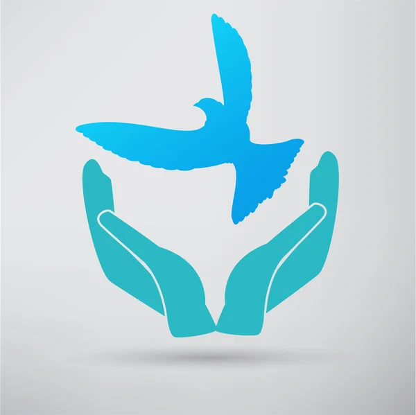 Dove in hands symbol Stock Vector Image by ©slasny1988 #76161729