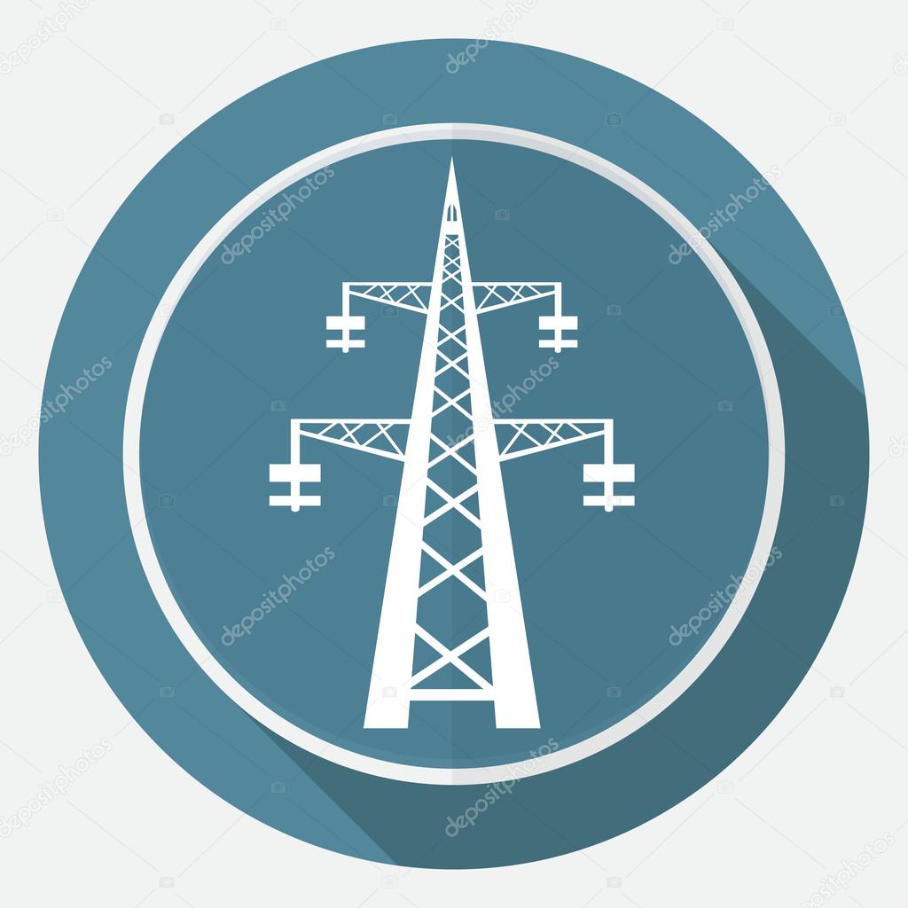 Icon Power transmission tower Stock Vector Image by ©slasny1988 #77203837