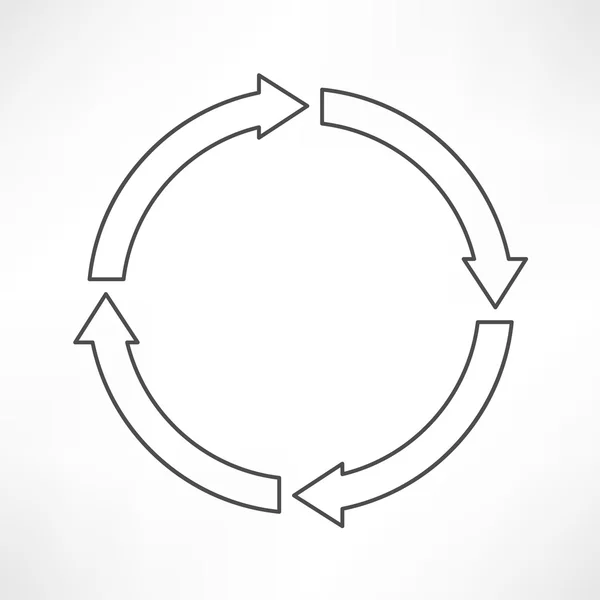 pijlen in cirkel, cyclus pictogram — Stockvector © slasny1988 #74822117