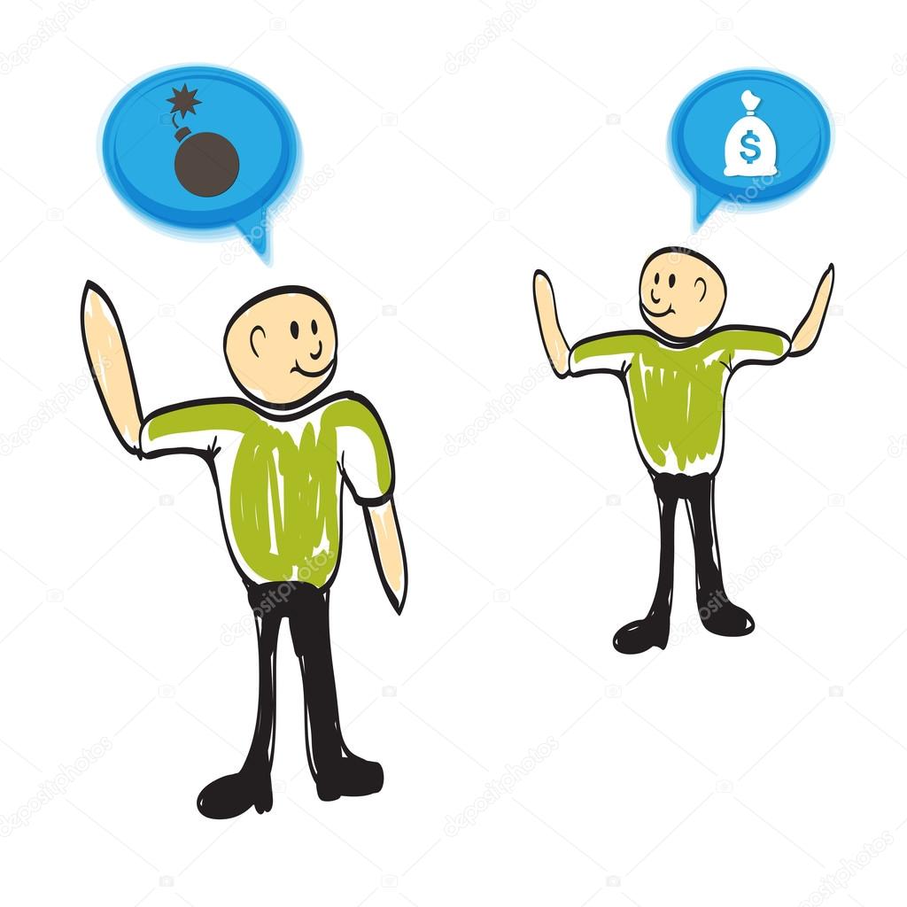 Two men Robbers — Stock Vector © slasny1988 #84810574