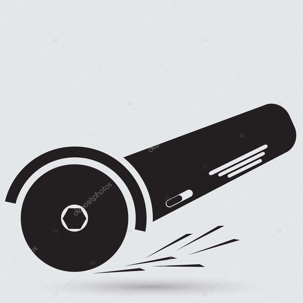 meuleuse d'angle, icône de l'outil — Image vectorielle slasny1988 ...