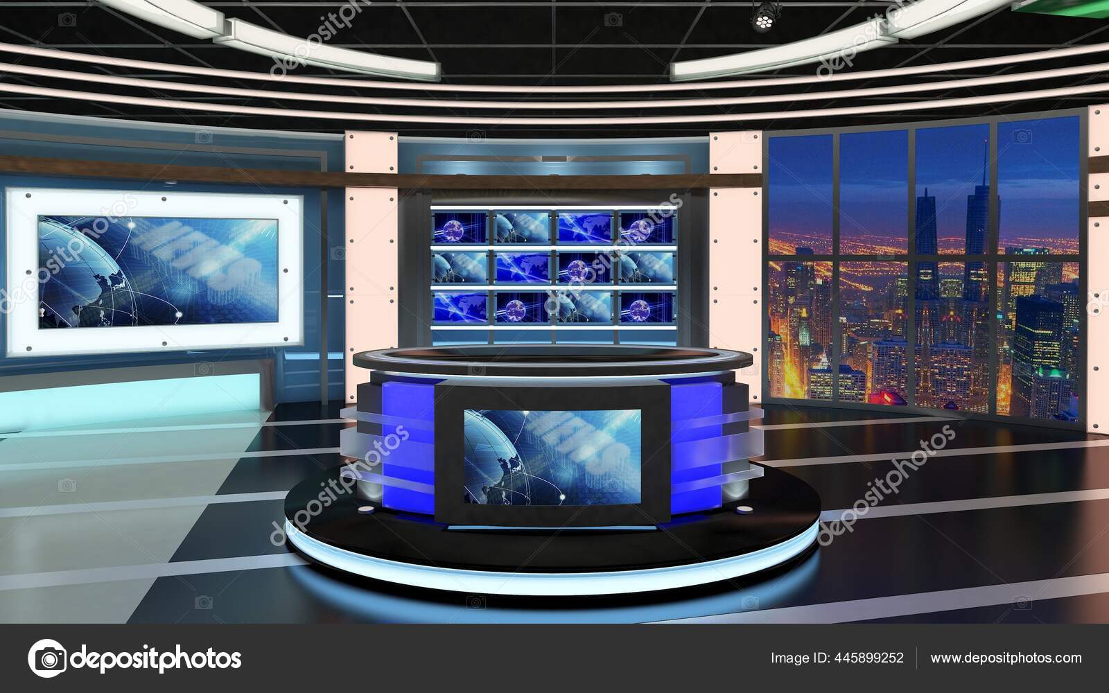 Fondo De Pantalla Virtual 3d 3D Virtual News Studio Fondo De Pantalla
