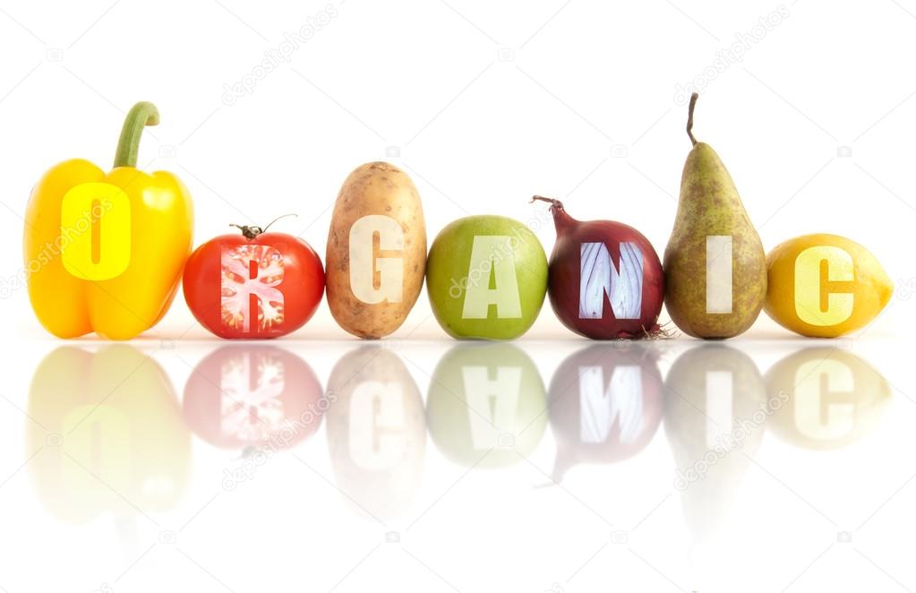 Organic fruits and vegetables Stock Photo by ©nupix 80054546