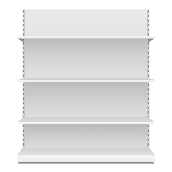 White Blank Empty Showcase Displays With Retail Shelves Products 3D On ...
