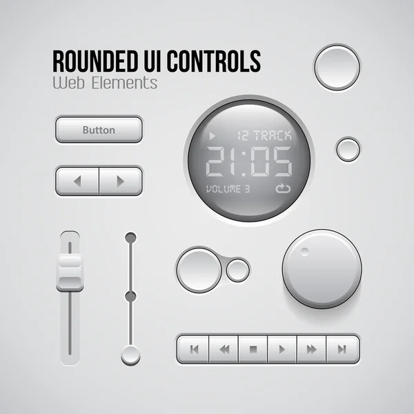 Colored UI Controls Web Elements 3: Buttons, Login Form, Authorization, Sliders, Banner, Box ...