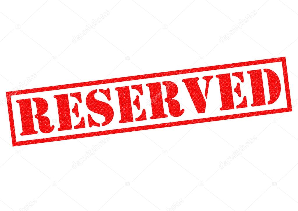 Fondo: reservada | sello de goma reservado — Foto de stock ...