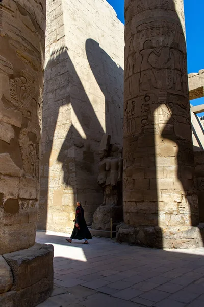 Karnak Temple Massive Columns Beautiful Egyptian Landmark Hieroglyphics ...