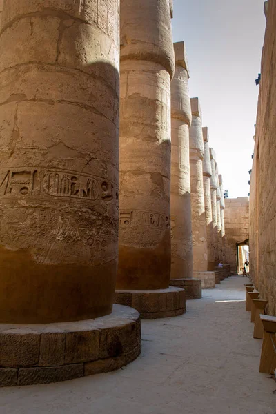 KARNAK TEMPLE - Massive columns inside beautiful Egyptian landmark with ...