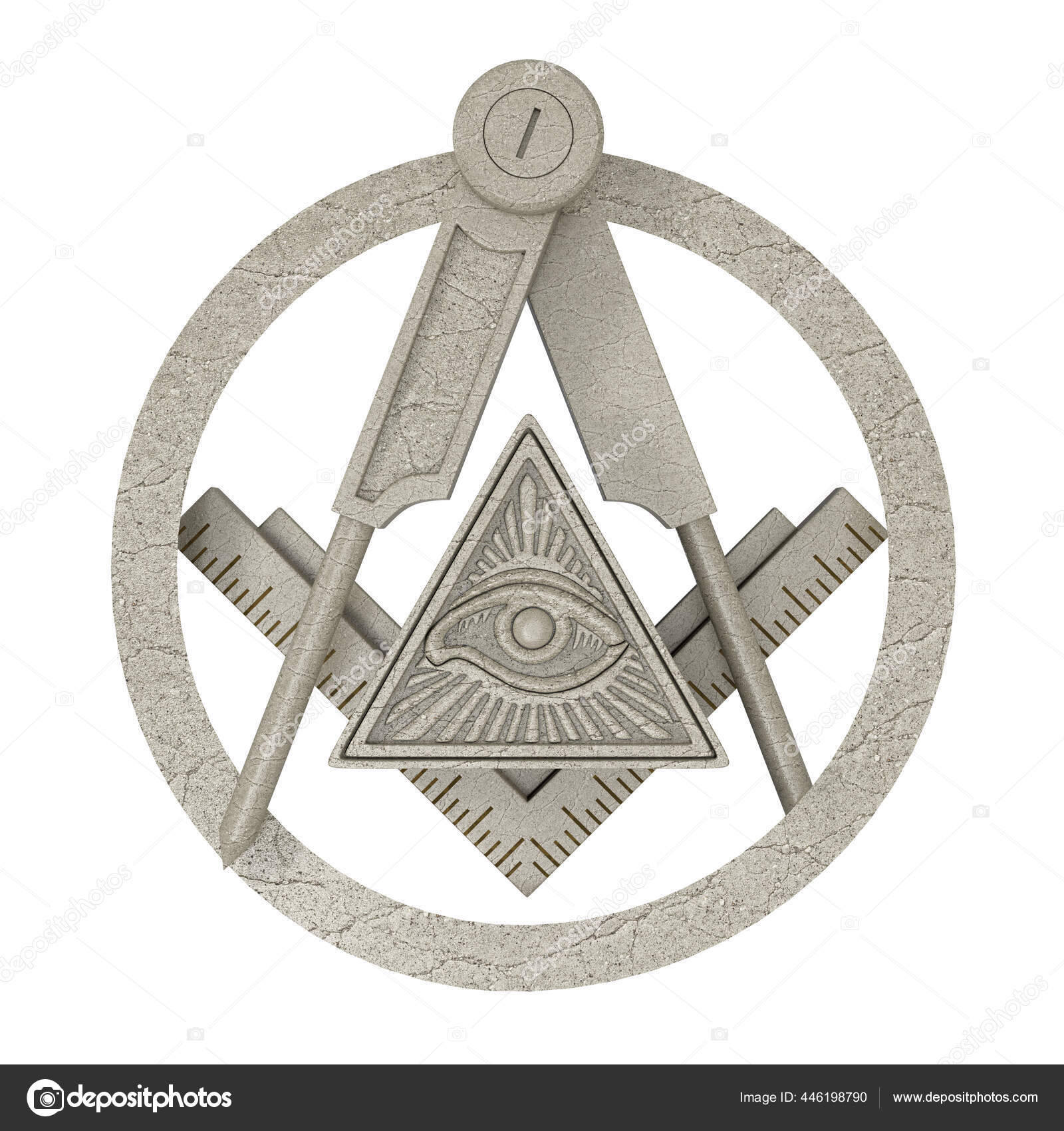 Masonic Freemasonry Stone Square Compass All Seeing Eye Pyramid ...