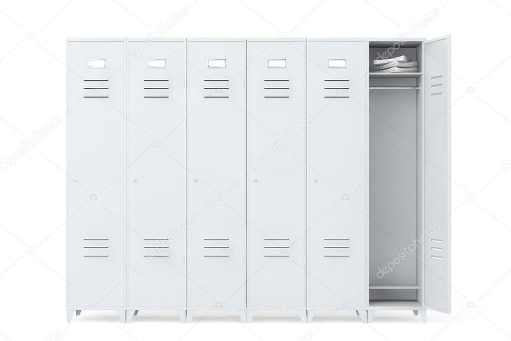 Grey Metal Lockers Stock Photo by ©doomu 76494009