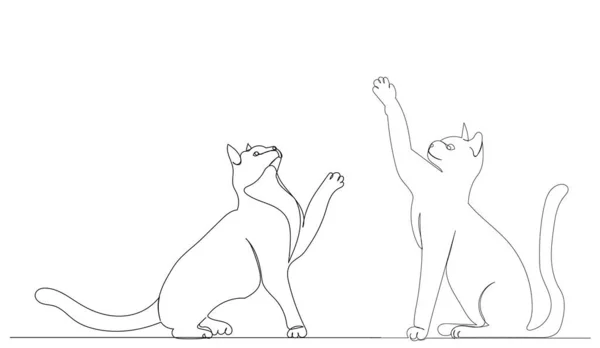 Cat Drawing One Continuous Line Sketch Isolated Vector Stock Vector Image by ©zolotons@mail.ru ...