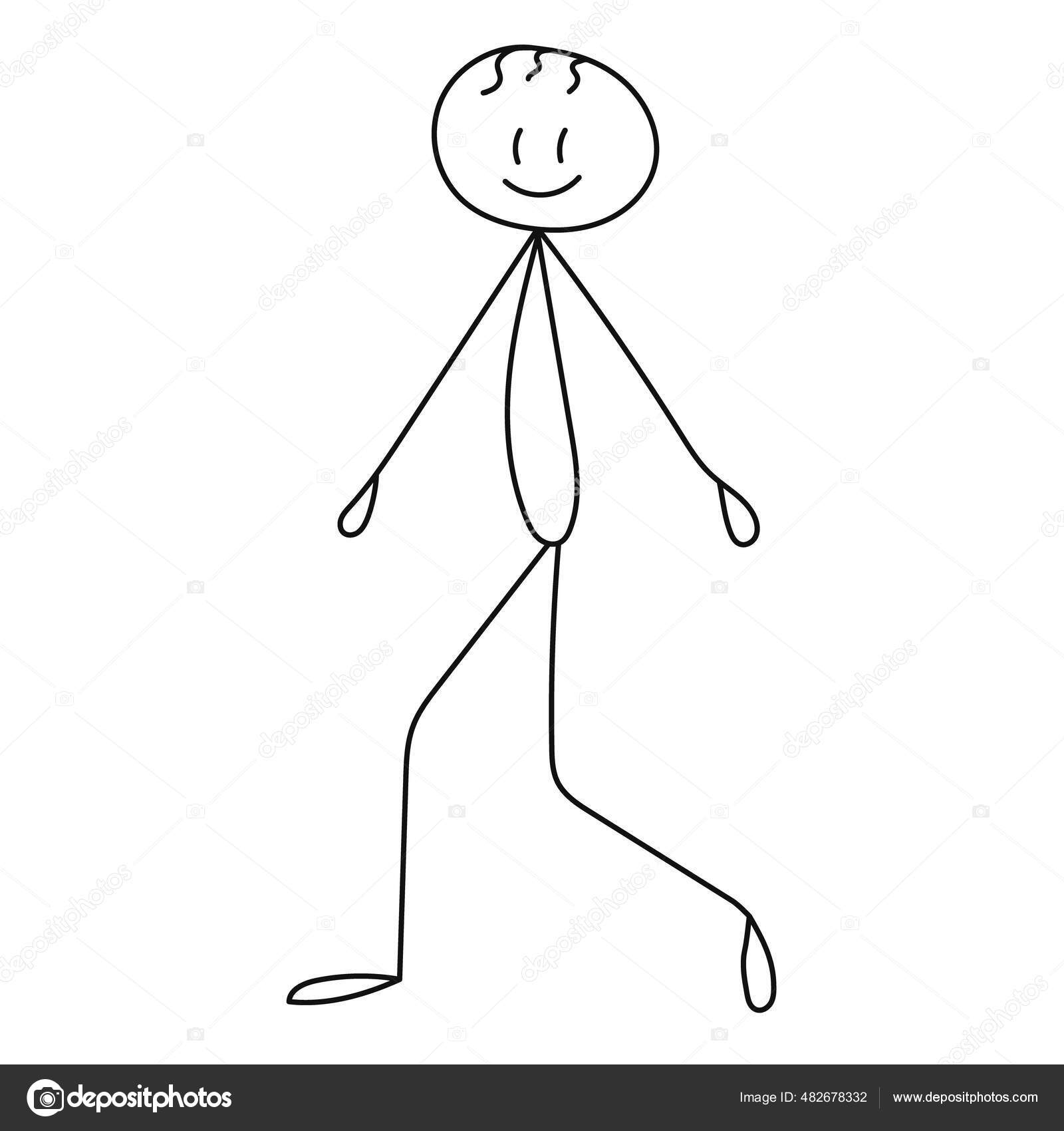 Stick Figure Cartoon Man Isolated Vector Stock Vector by ©zolotons@mail ...