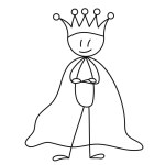 Stick figure queen with glasses Stock Illustration by ©mail.hebstreit ...