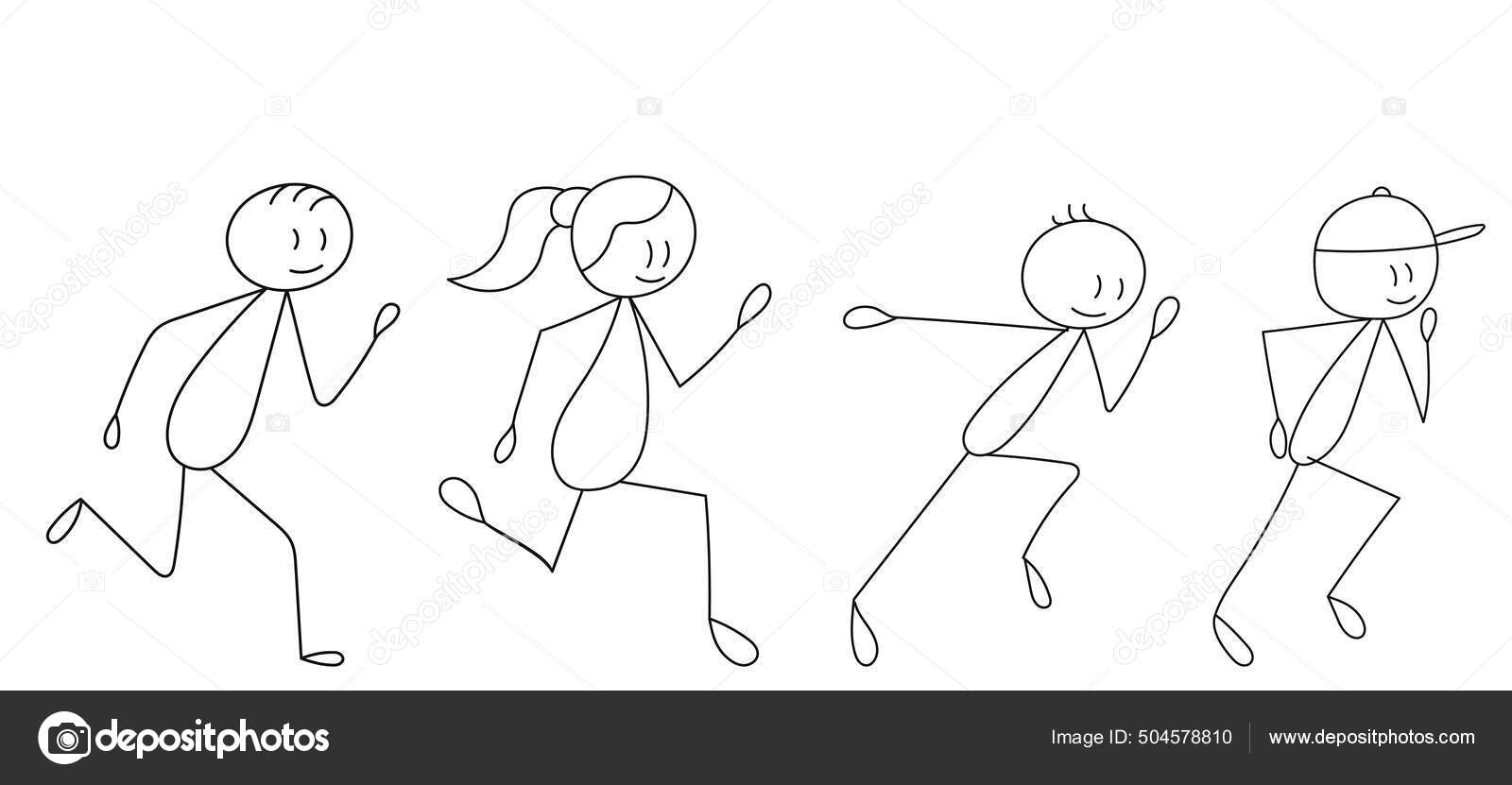 Isolated Stick Figure Man Running Stock Vector by ©zolotons@mail.ru ...