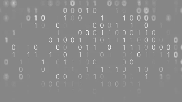 Black and white background with code zero and one. Animation. Binary ...