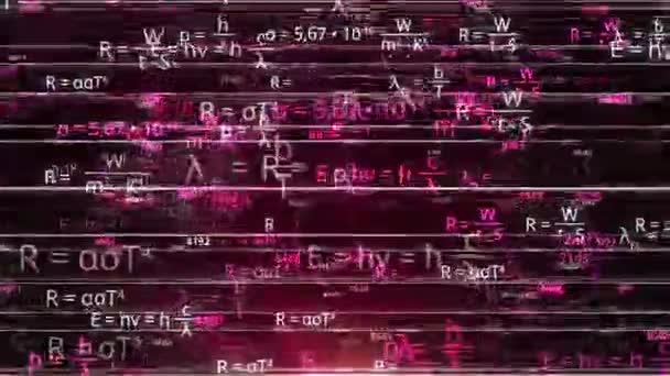 Brainstorming from mathematical equations. Animation. Burst of ...