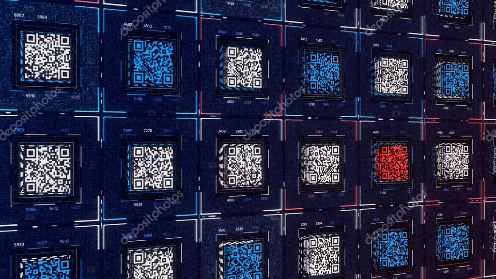 C digos Qr coloridos. Animaci n. Almacenamiento de informaci n con varios c digos Qr para un ...