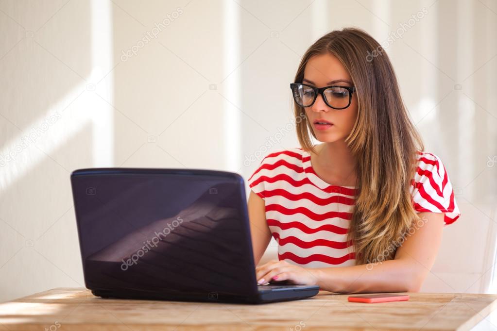 Woman and notebook — Stock Photo © MaleWitch #93256968