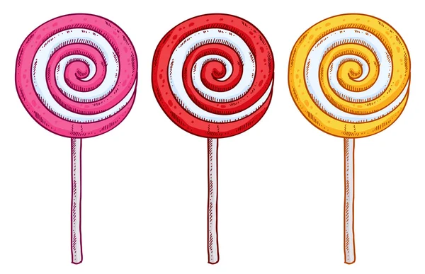 Zestaw kolorowe lizaki — Grafika wektorowa © dvargg #5556035