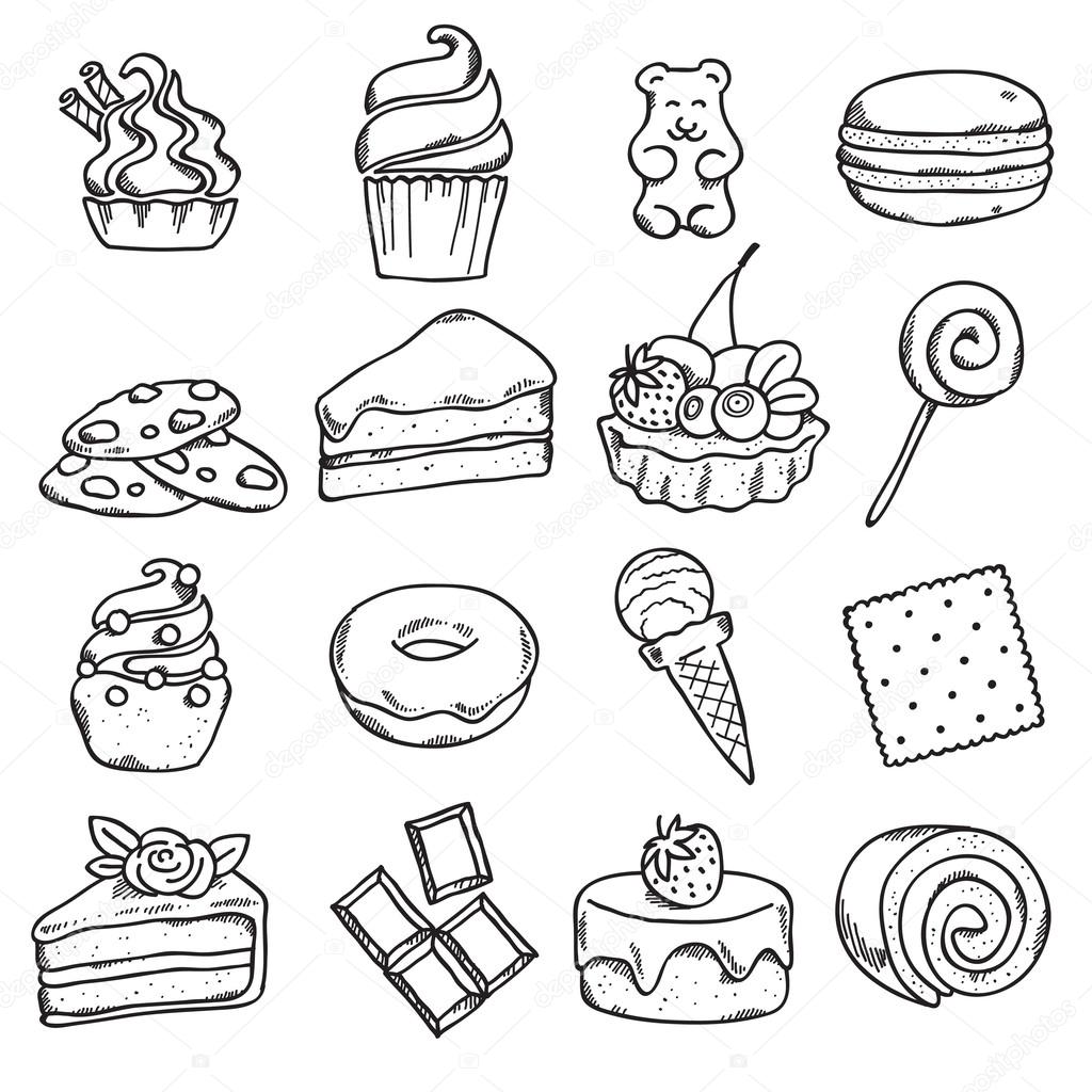 Imagens De Doces Para Colorir - FDPLEARN