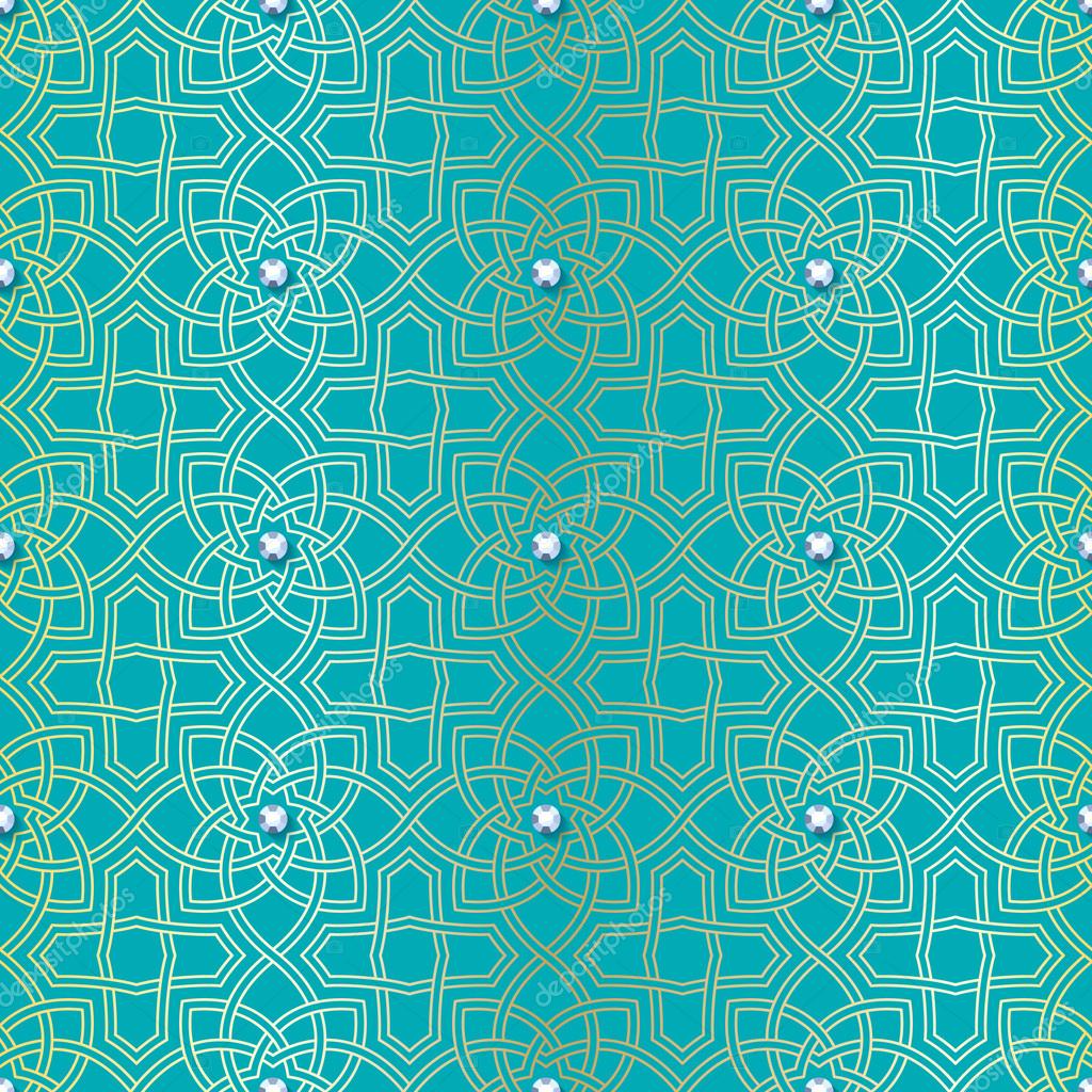 Arabesque seamless beautiful background pattern. — Stock Vector © rea ...