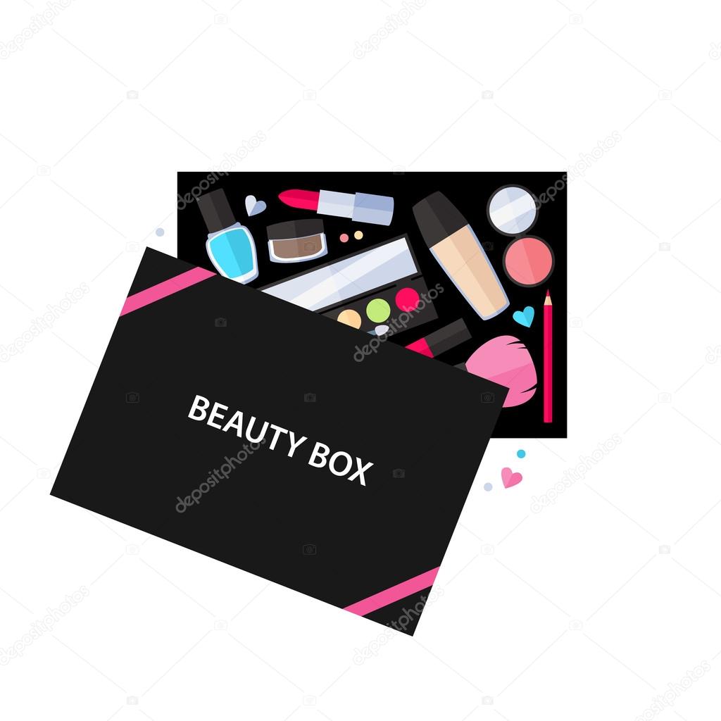 Beauty box cosmetics service illustration. — Stock Vector © rea_molko ...