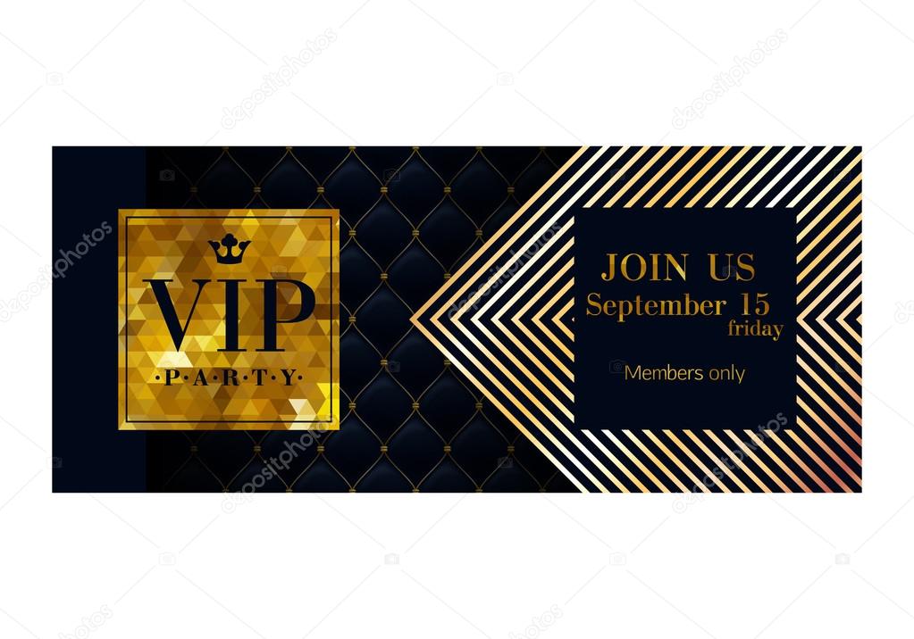VIP invitation card premium design template. — Stock Vector © rea_molko ...