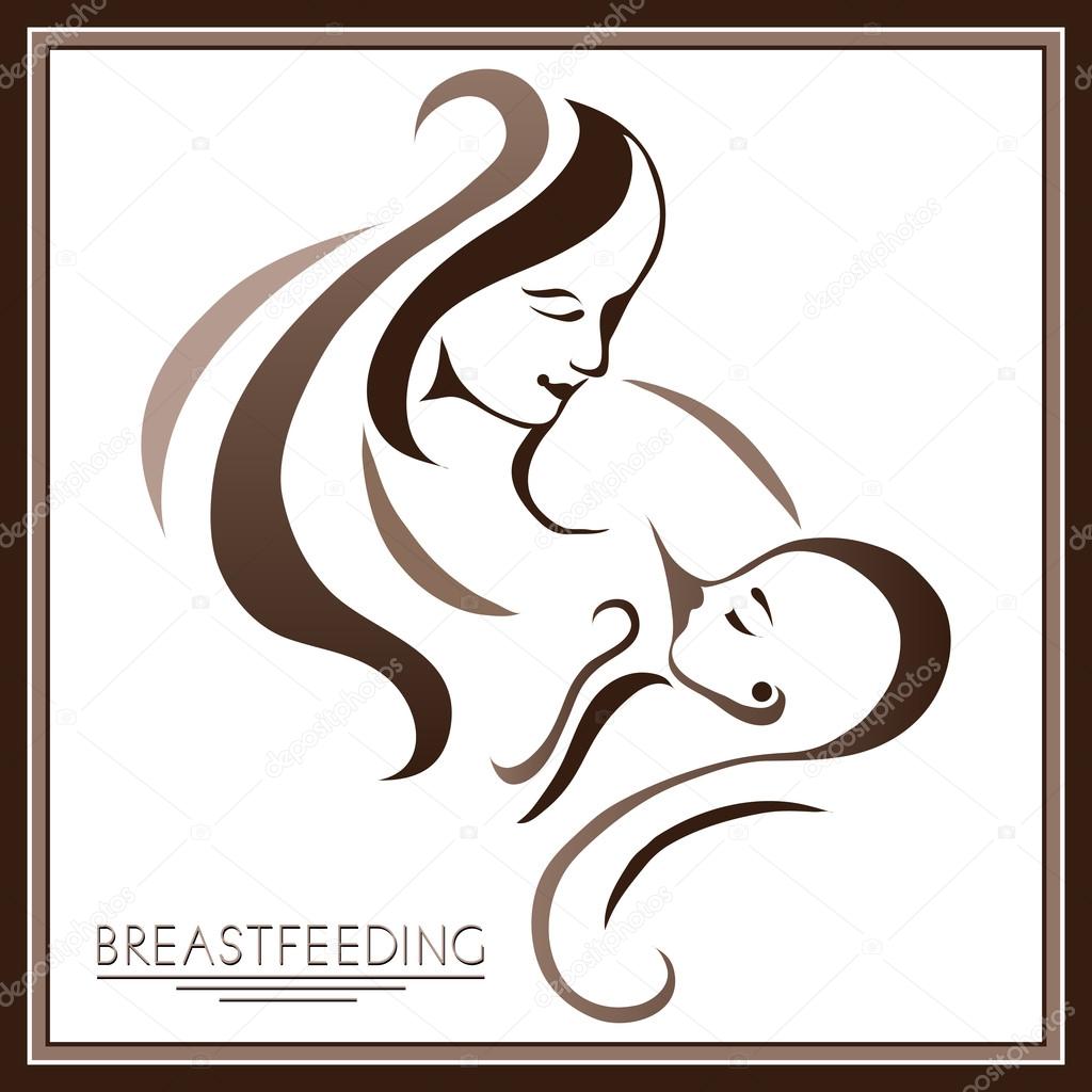 Mother with a baby (breastfeeding) 1 Stock Vector Image by ©Kashtanka ...