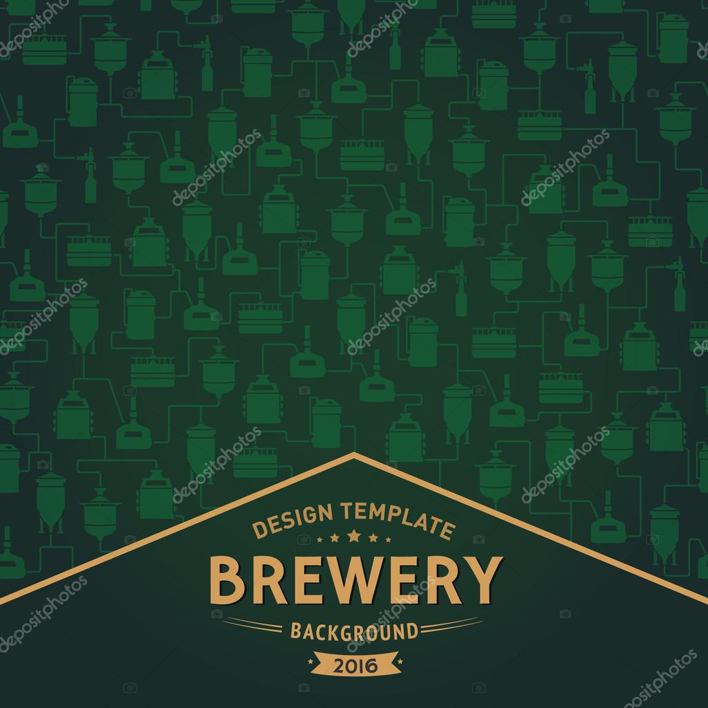 Card template with beer brewery element. Vector Stock Vector Image by ...