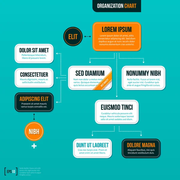 Modern organizational chart template — Stock Vector © miaou-miaou #98265812