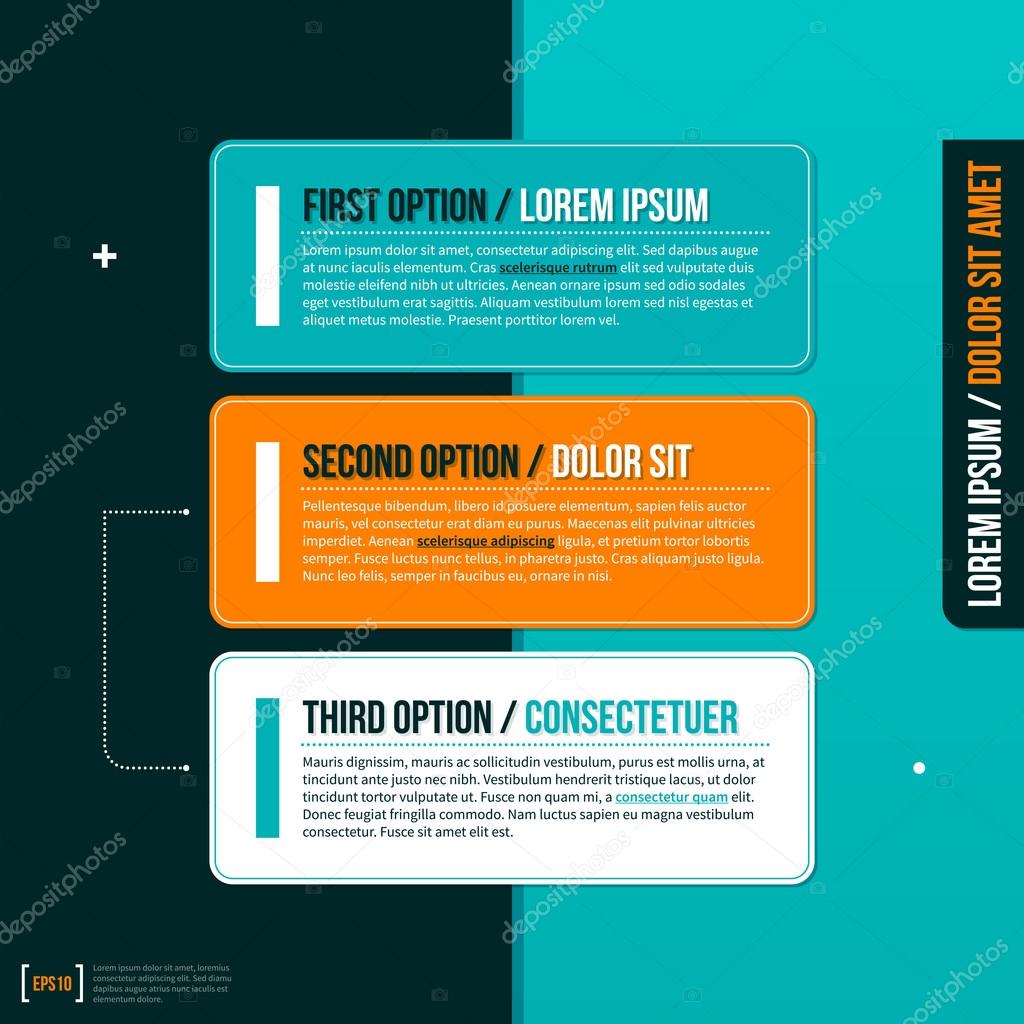 Three horizontal options Stock Vector Image by ©miaou-miaou #98266536