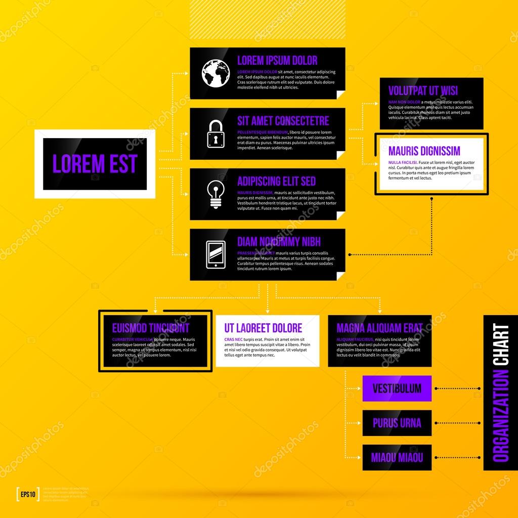 Organization chart template Stock Vector by ©miaou-miaou 98268372