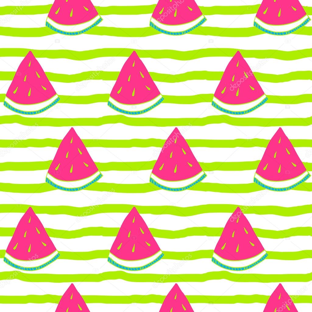 Doodle watermelon slices Stock Vector Image by ©fearsonline #117666240