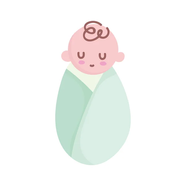 Cartoon Baby Swaddled