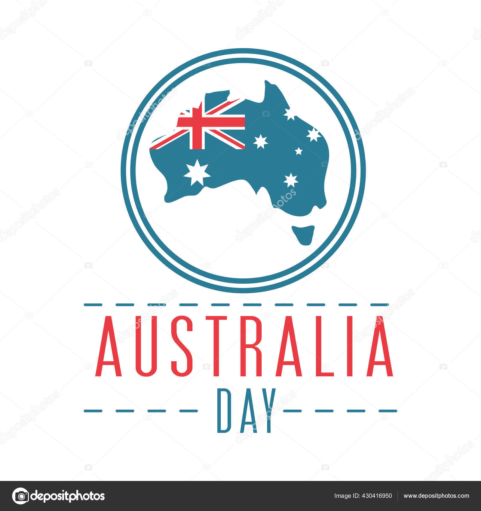 Australia day, map with flag round frame Stock Vector by ©stockgiu ...